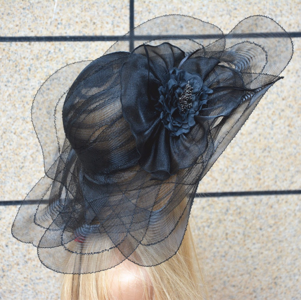 Black Funeral Hats For Women